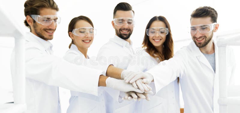 Creative Team of Young Scientists. Stock Image - Image of biologist ...