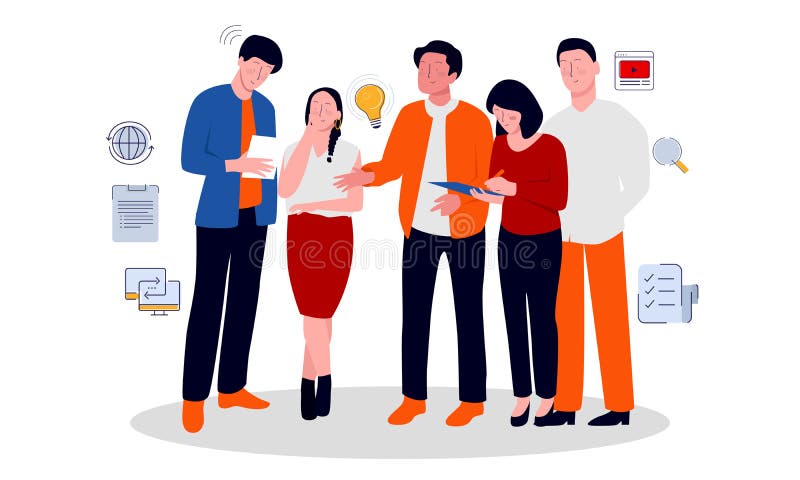 Creative Teams Discussing and Working Together To Get Ideas Create ...