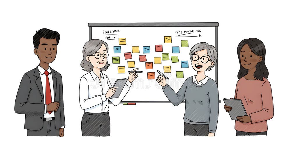 Creative Teamwork Brainstorming Session with Diverse Professionals ...