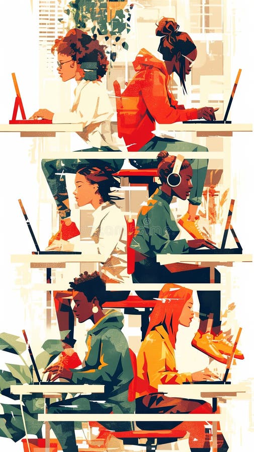 Creative Teamwork in a Modern Office Environment with Diverse ...