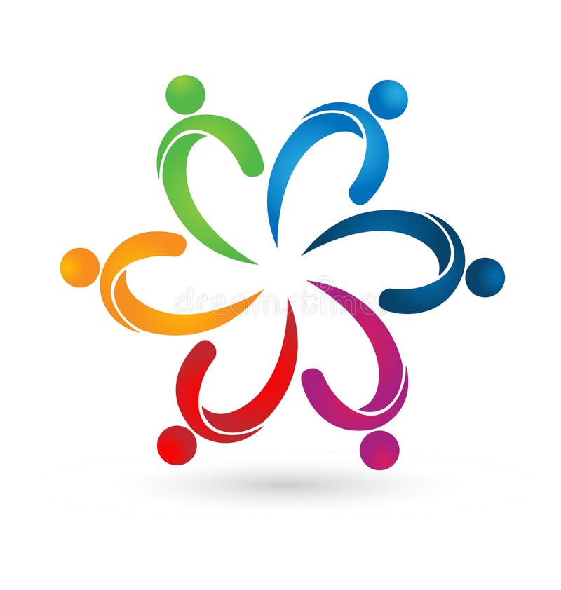 Creative Teamwork People Together Vector Logo Stock Vector ...