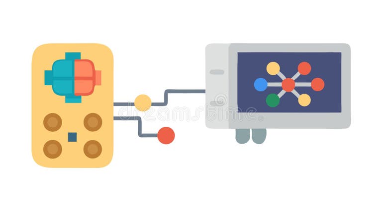 Creative Tech Hub, Digital Innovation, Artistic Computing, Vector Design Generative AI Stock ...