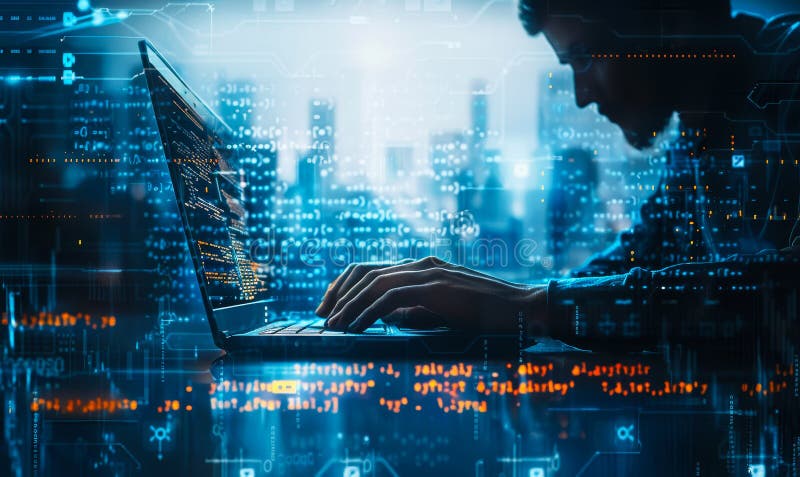 Creative Tech Programmer Working On Coding Iot Software Javascript Circuit Board On Virtual