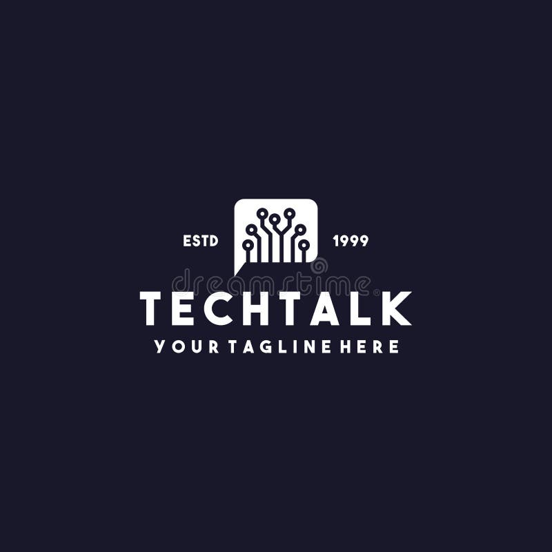 Talk Tech Logo Template, Gear Logo, Technology Vector Design for ...