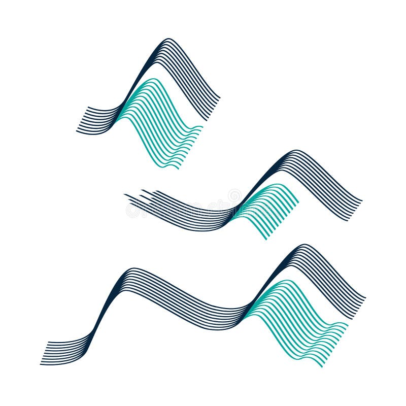 Creative Tech Water Wave Logo Design Vector Symbol and Icon ...