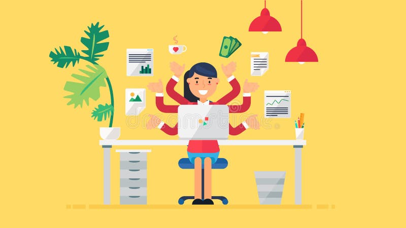 Creative Tech Workspace stock illustration. Illustration of profit ... Creative Tech Workspace stock illustration. Illustration of profit ...