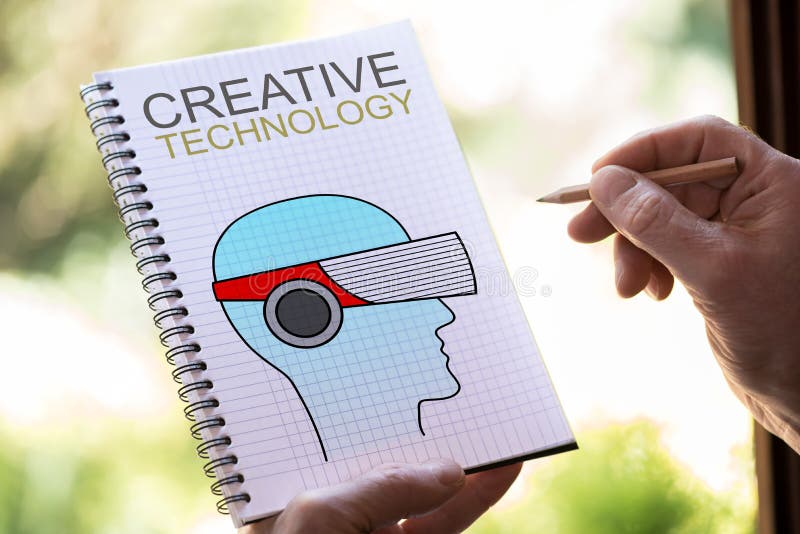 Creative Technology Concept on a Notepad Stock Image - Image of ...