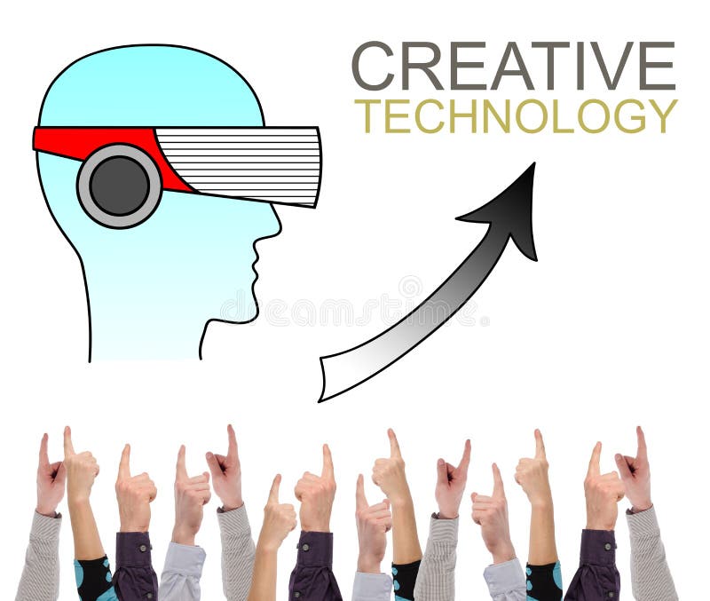 Creative Technology Concept on a Computer Screen Stock Photo - Image of ...