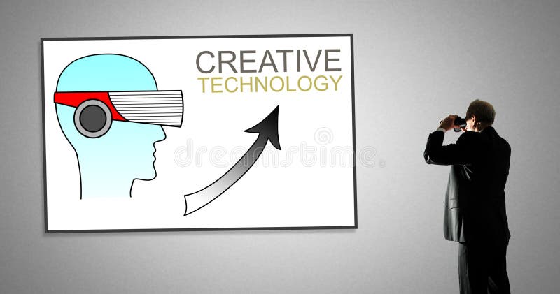 Creative Technology Concept on a Laptop Screen Stock Image - Image of ...