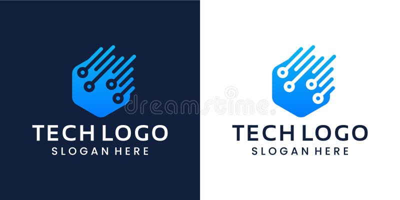 Creative Technology Logo Design Inspirations Stock Vector ...