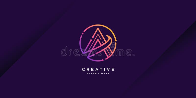 Creative Technology Logo with Initial a for Company, Industry, Person ...