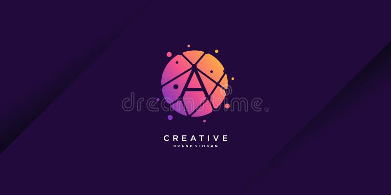 Creative Technology Logo with Initial a for Company, Industry, Person ...