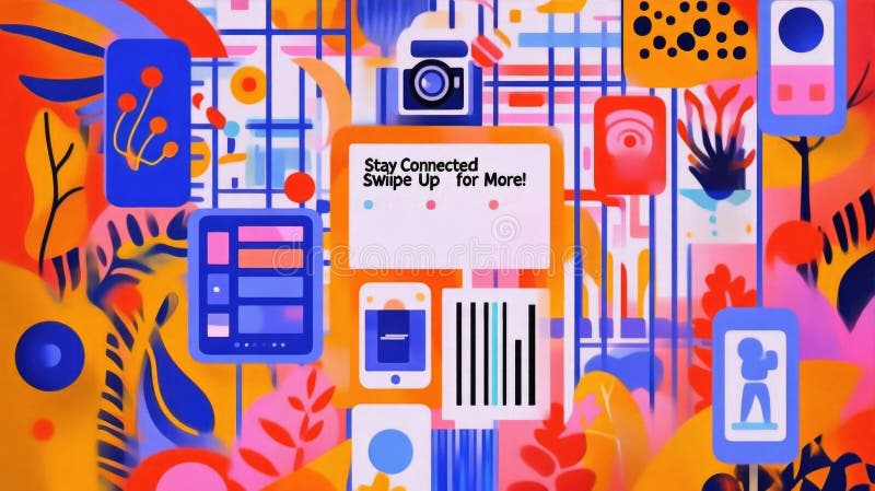 Creative Technology Promotion with Bold Graphics Stock Photo - Image of ...