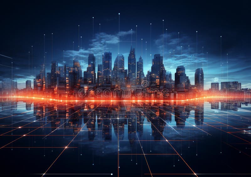 Creative Telecommunication Internet Network Connect in Smart City ...