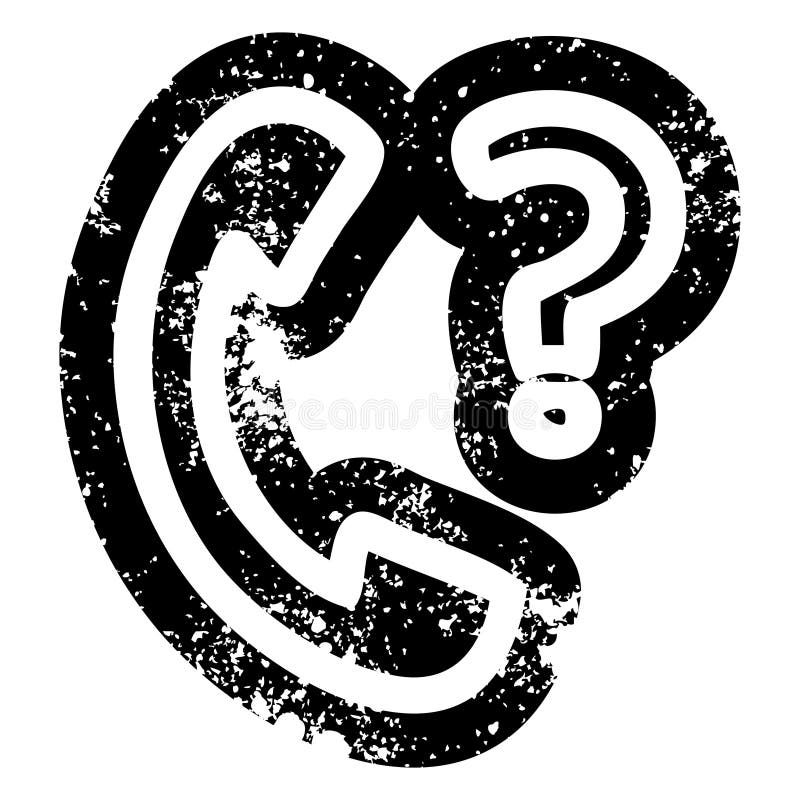 Telephone Phone Communication Handset Receiver Question Mark Mystery ...