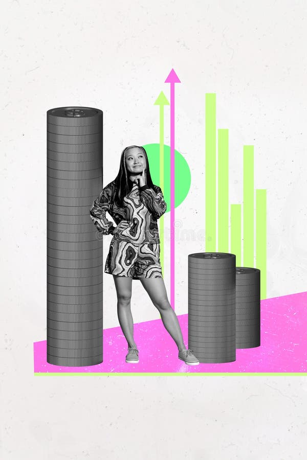 Creative Template Collage of Person Thinking Solution with Many Stack ...