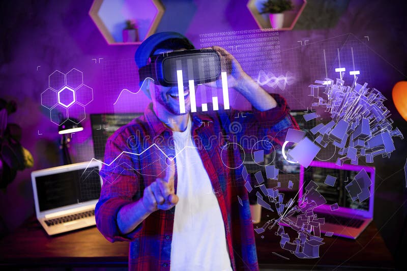 Creative Template Digital Collage of it Specialist Research Making ...