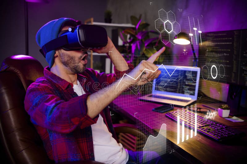 Creative Template Digital Collage of Young it Specialist Developer ...