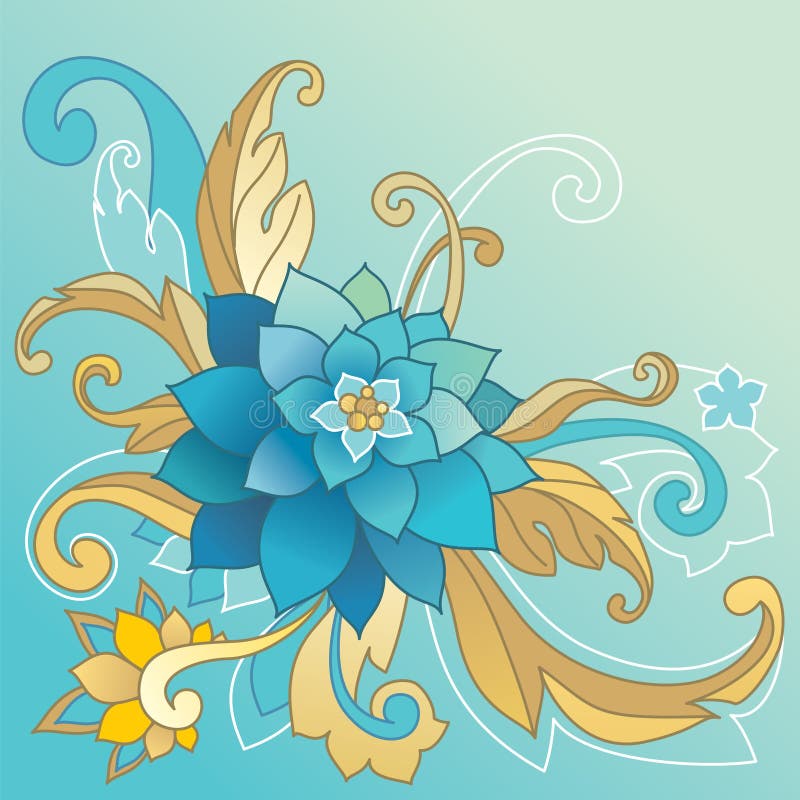 Hand of fatima blue stock vector. Illustration of beauty - 24588599