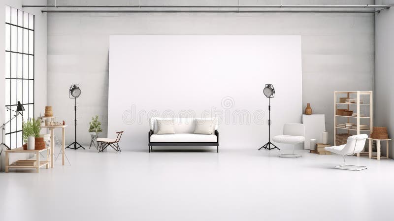 Creative Template Studio Background Stock Illustration - Illustration ...