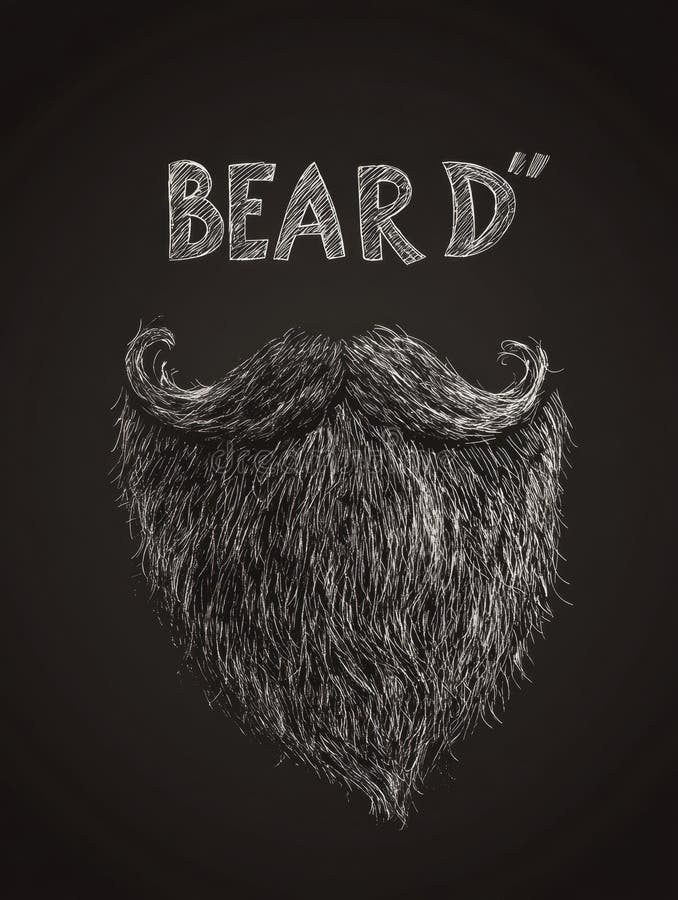 Unique Typography Design Showcasing the Word Beard Stylized To Resemble ...