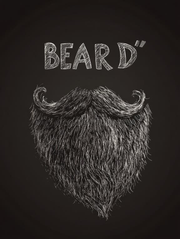 Unique Typography Design Showcasing the Word Beard Stylized To Resemble ...