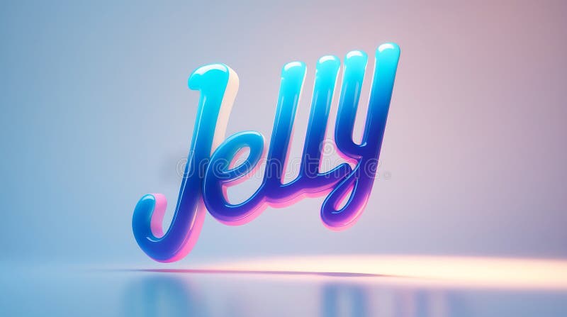 Creative Text Art Showcasing the Word Jelly with Smooth Gradient Colors ...