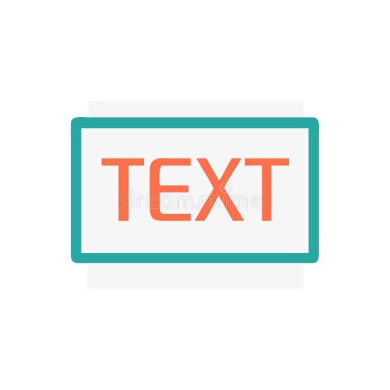 Creative Text Box Icon for User Forms Stock Vector - Illustration of ...