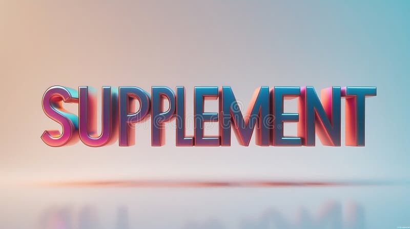 Creative Text Design Highlighting the Word Supplement with a Colorful ...