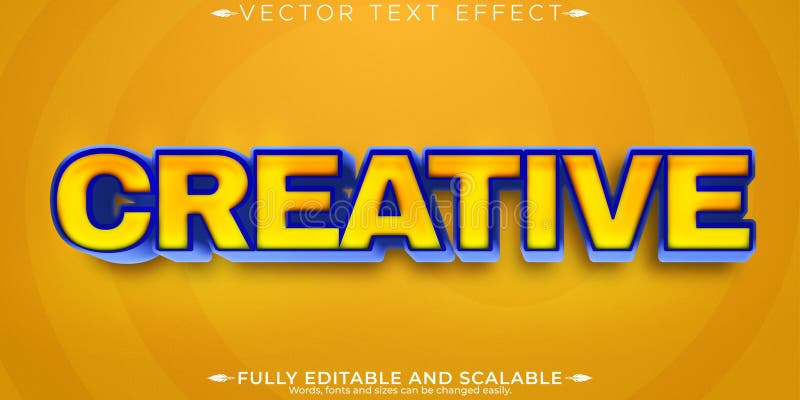 Creative Text Effect, Editable Comic and Cartoon Text Style Stock ...