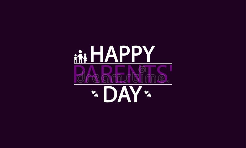 Happy Parents Day Memorable with these Text Design Stock Vector ...