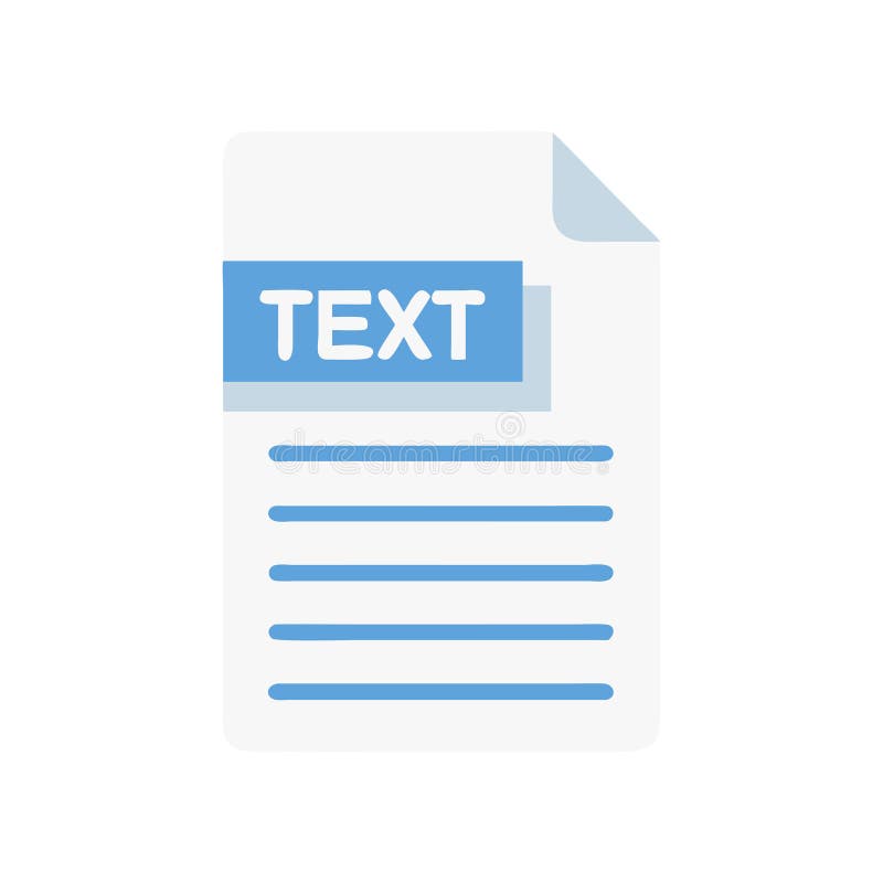 Creative Text Sheet Icon for Writing Applications Stock Vector ...