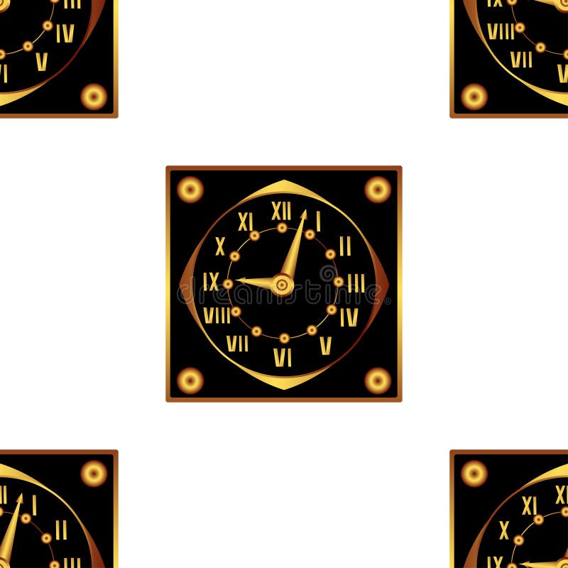 Creative Texture of Ornamental Clock Stock Vector - Illustration of ...