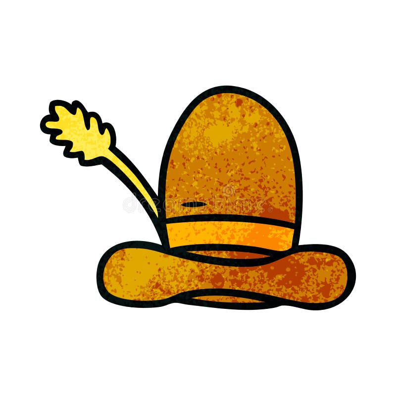 A Creative Textured Cartoon Doodle of a Farmers Hat Stock Vector ...