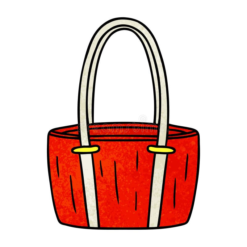 Cartoon Red Bag Fashion Free Hand Drawn Doodle Clip Art Artwork ...