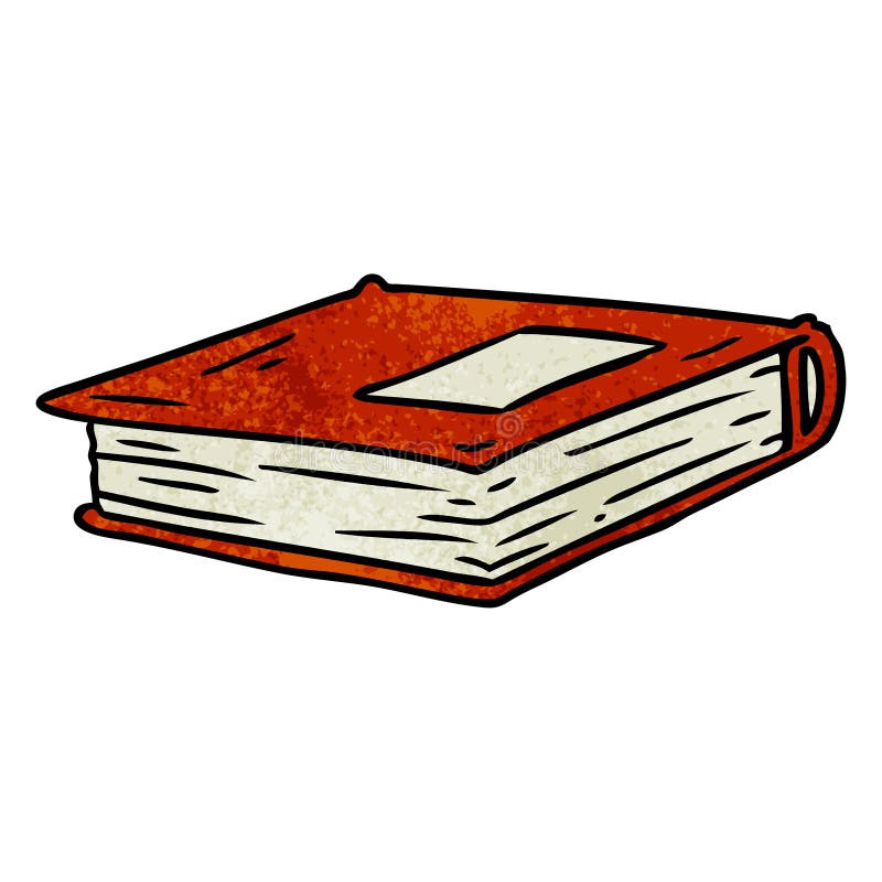 A Creative Textured Cartoon Doodle of a Red Journal Stock Vector ...
