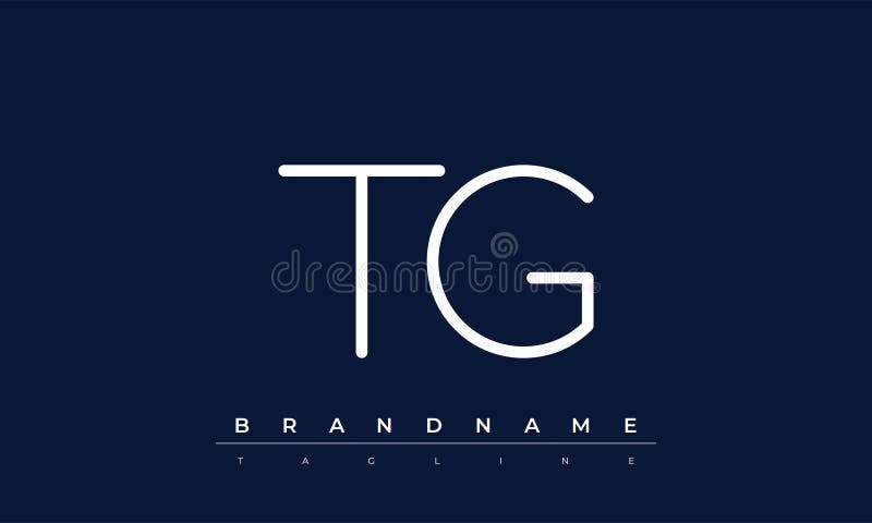 Creative TG Letter Initial Logo Vector Image Stock Vector ...