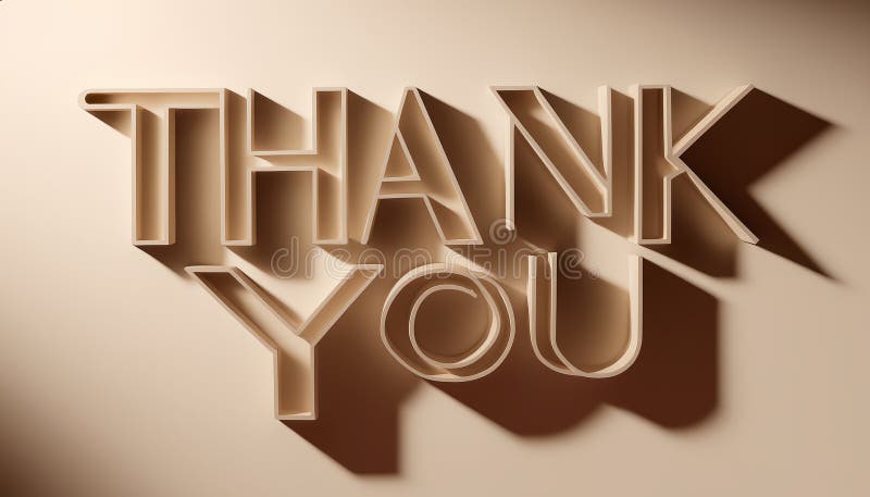 Creative Thank You Message with Dynamic Shadows on a Textured Surface ...