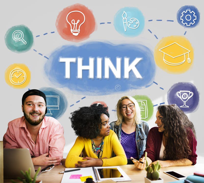 Creative Think Big Brainstorming Graphic Concept Stock Image - Image of ...