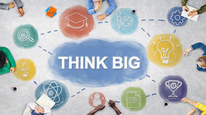 Creative Think Big Brainstorming Graphic Concept Stock Photo - Image of ...