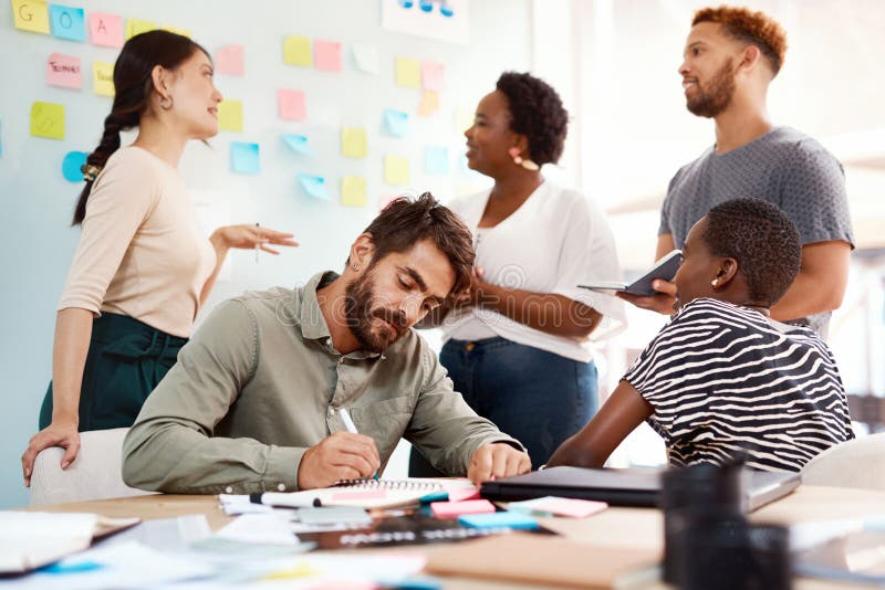 Creative Thinkers Thrive in an Environment Like this. a Group of Young ...