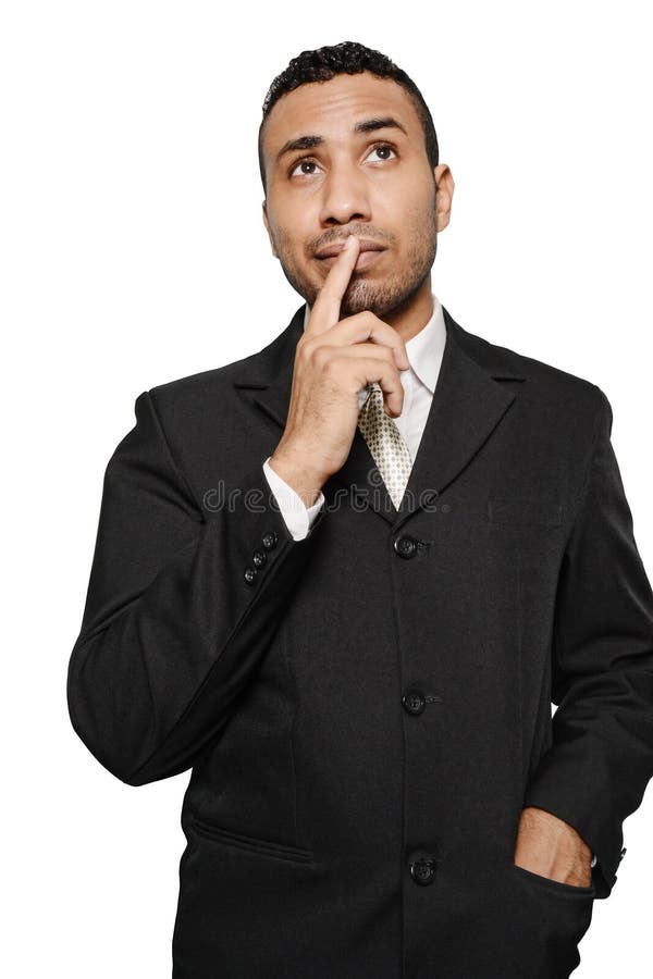 Thinking pose (2) stock image. Image of shirt, ethnic - 2020511