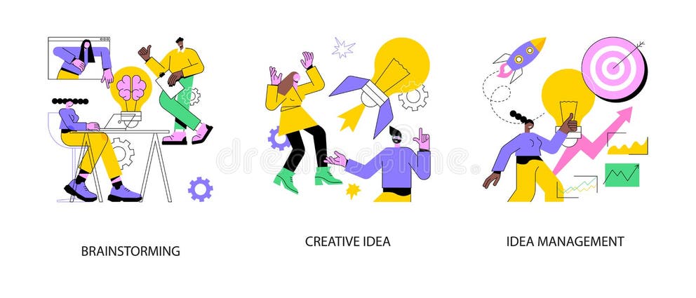 Creative Thinking Abstract Concept Vector Illustrations. Stock Vector ...