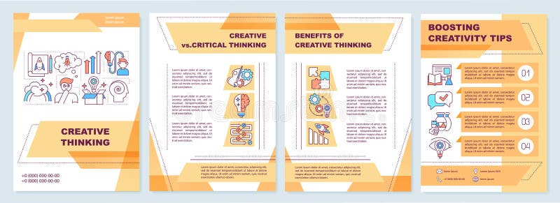 Creative Thinking Brochure Template Stock Vector - Illustration of ...
