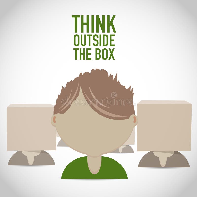 Creative thinking box stock vector. Illustration of genuine - 46548762