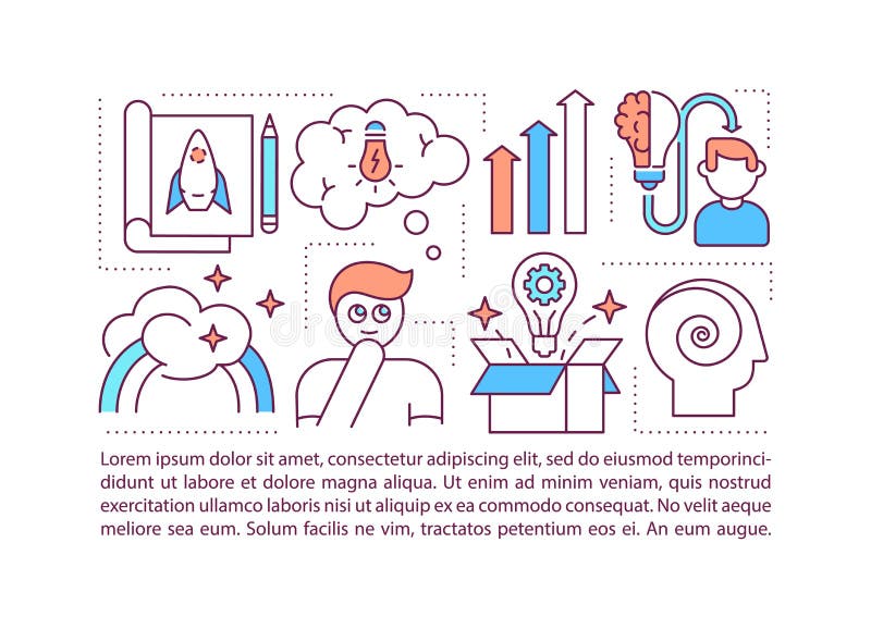 Creative Thinking Brochure Template Stock Vector - Illustration of ...