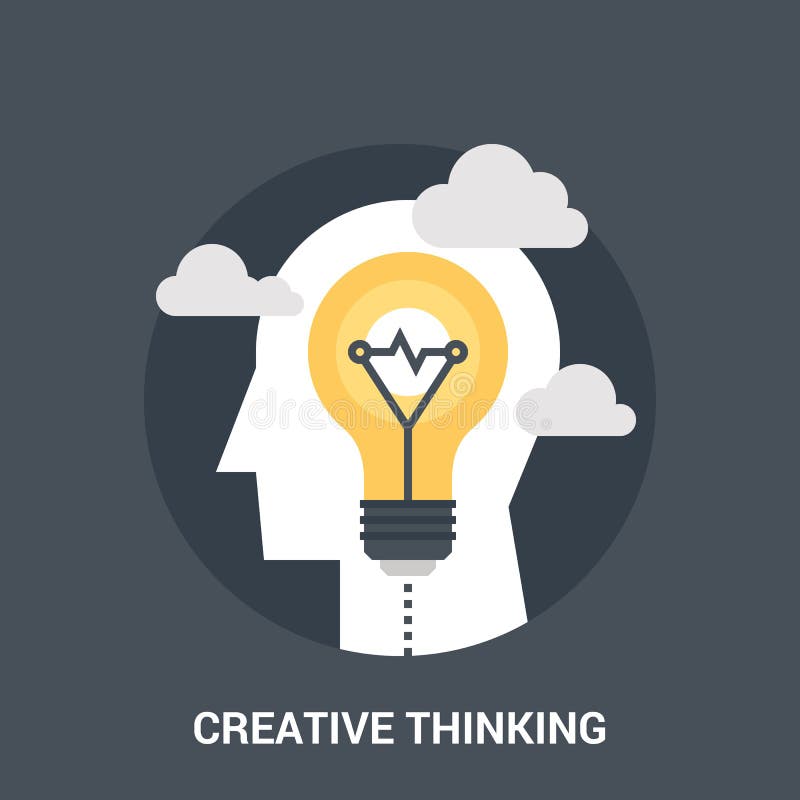 Creative Thinking Icon Concept Stock Vector - Illustration of bulb ...