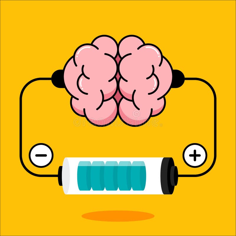 Charging Brain Concept Stock Illustrations – 199 Charging Brain Concept ...
