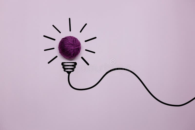 Creative Thinking Ideas and Innovation Concept. a Ball of Purple ...