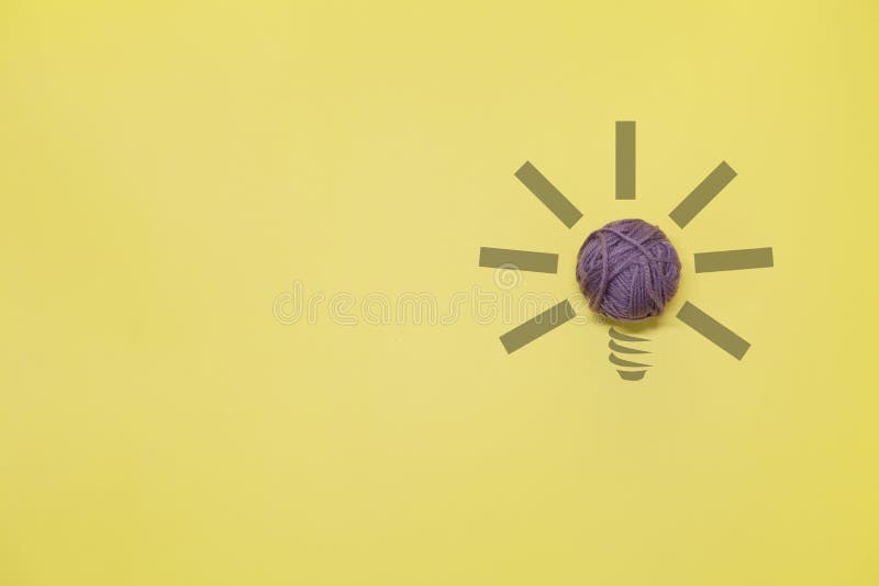 Creative Thinking Ideas and Innovation Concept. a Ball of Purple ...